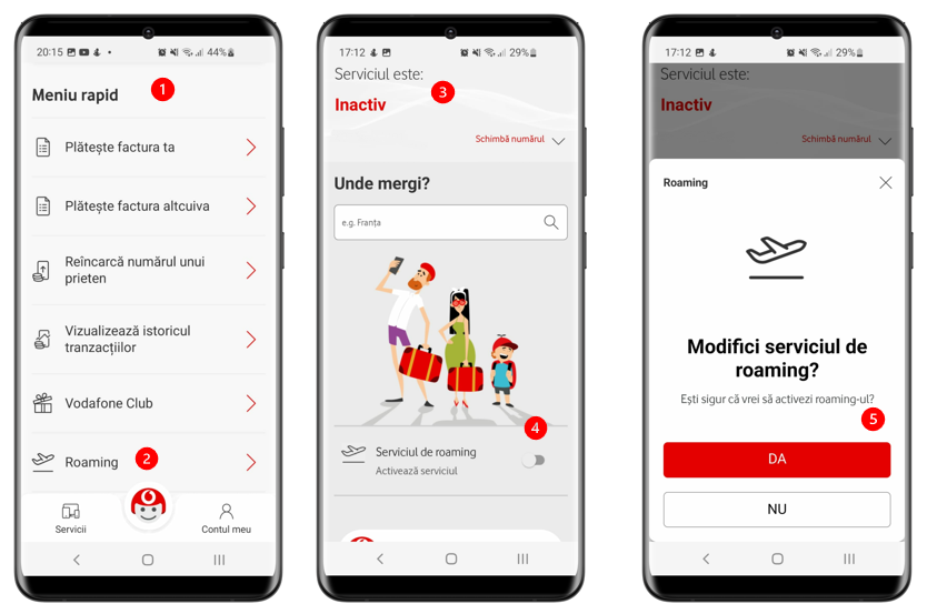 Vodafone | Asistenta | Roaming